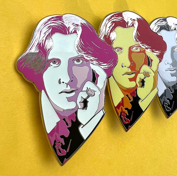 Oscar Wilde Enamel Pin | Animal Rummy