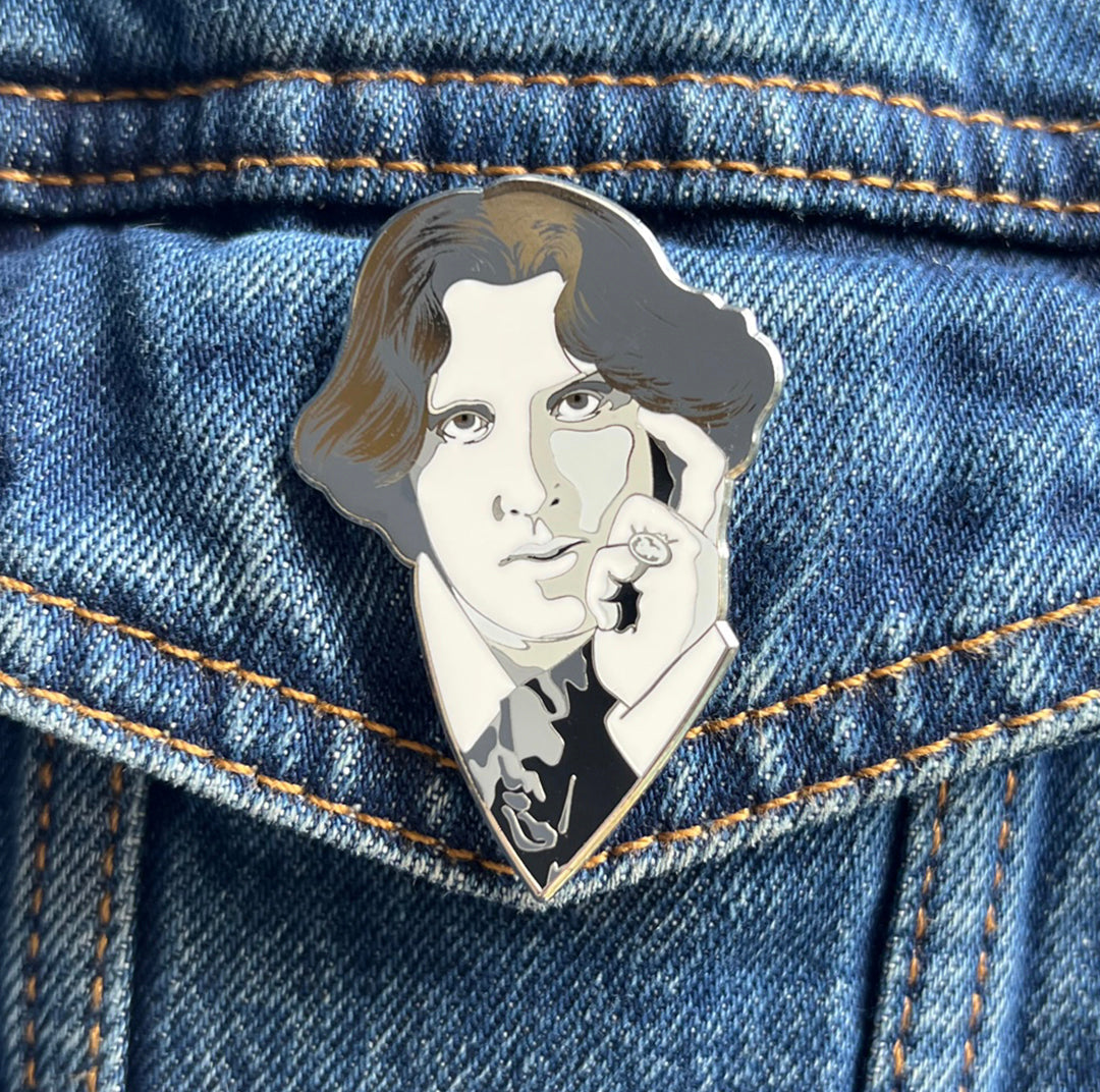 Oscar Wilde Enamel Pin | Animal Rummy